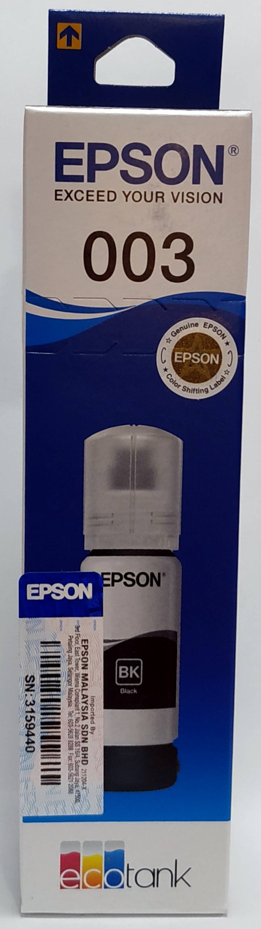 Epson 003 Genuine Black Refill Ink