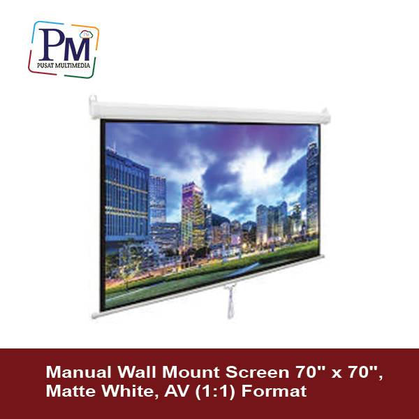 MEKI Manual Wall Mount Screen 70" x 70" (6-feet)