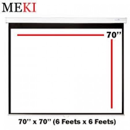 MEKI Manual Wall Mount Screen 70" x 70" (6-feet)