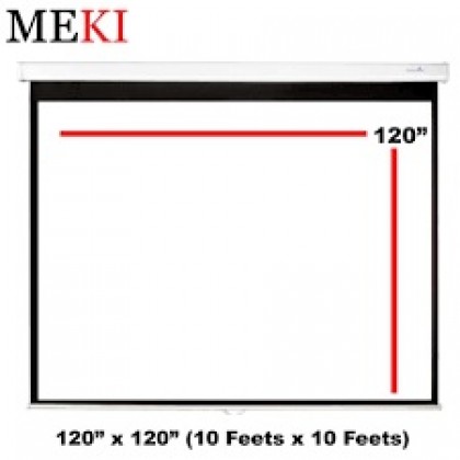 MEKI Manual Wall Mount Screen 120" x 120" (10-feet)