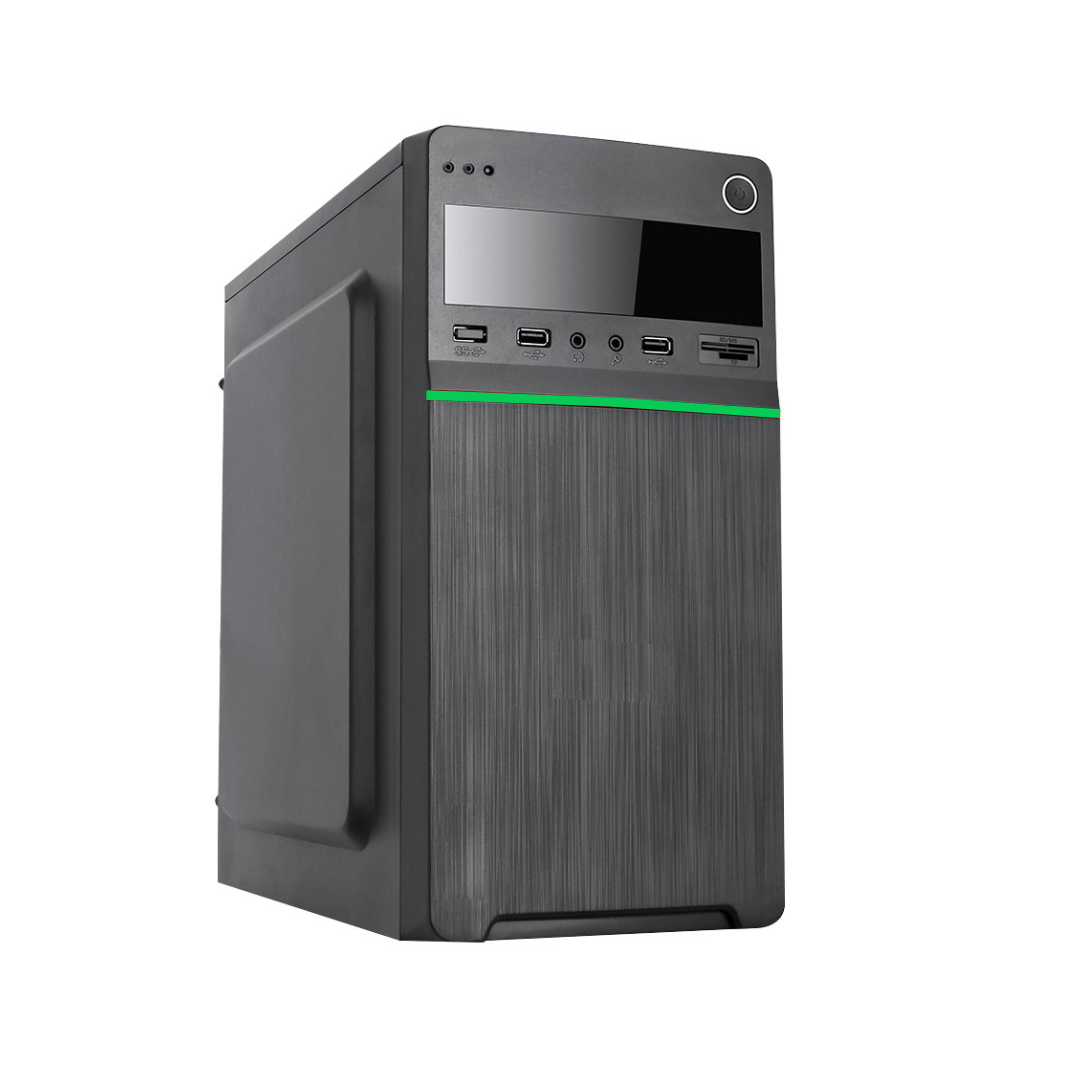 IMPERION ELEGA 12 M-ATX Computer Casing with ATX PSU 500W (Green)