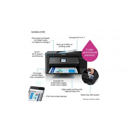 Epson EcoTank L14150 A3+ Wi-Fi Duplex Wide-Format All-in-One Ink Tank ...