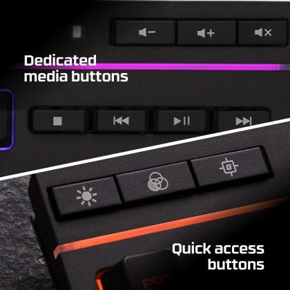 HyperX Alloy Core RGB Wired Gaming Keyboard (Black, US Layout, 1.8m Cable)