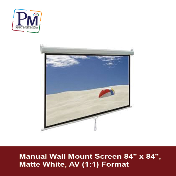 MEKI Manual Wall Mount Screen 84" x 84" (7-feet)