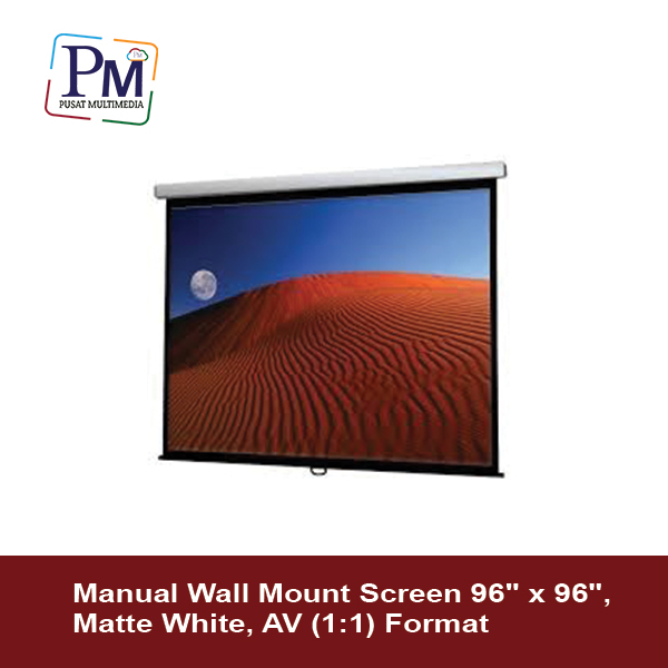 MEKI Manual Wall Mount Screen 96" x 96" (8-feet)