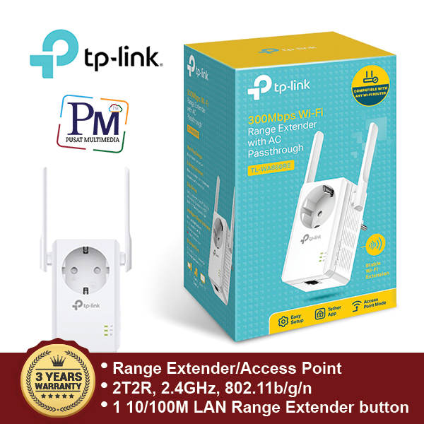 TP-LINK N300 Wi-Fi Wall Plugged Range Extender with AC Passthrough