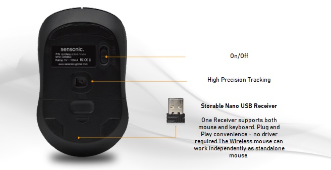 SENSONIC UX4000 Wireless Mouse & Keyboard Combo Set